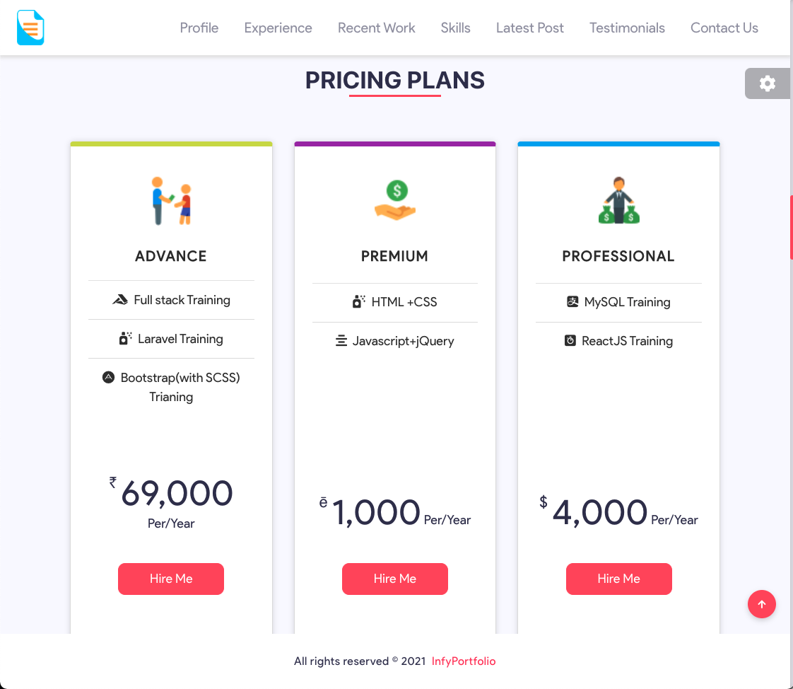 Portfolio Builder - Laravel Personal Website Theme & CV Builder by infyomlabs